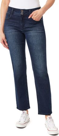 Angels Forever Young Damen Curvy Straight Mid-Rise Jeans, Amaryllis, 48