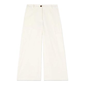 Oltre Cropped Cargohose - - Trousers - Damen - Wei&szlig; - S