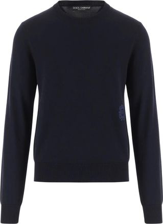 Dolce & Gabbana Homme, Pulls, Bleu, Taille: L Pull en laine vierge