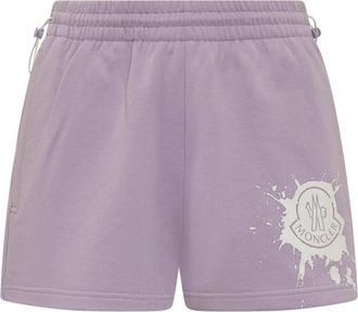 Moncler Femme, Shorts, Violet, Taille: 36 FR Printed Cotton Shorts