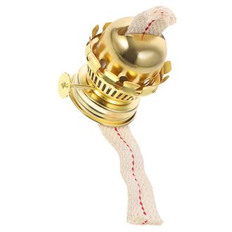 Lurrose Öllampen Docht Halter aus Aluminiumlegierung mit Ersatzdocht Vintage Petroleumlampe Zubehör Nostalgischer Kerosinlampen Halter für Innenräume und Gesc