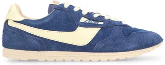 Autry Mens Windspin Low-Top Sneakers Blue Nylon Trainers