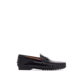 Tod's &Eacute;l&eacute;gants mocassins en veau avec semelle en caoutchouc - Homme - Chaussures - Noir - Taille: 42 EU