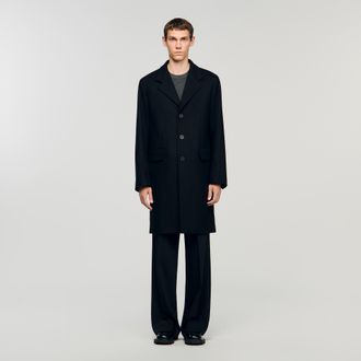 Sandro Manteau en laine et cachemire