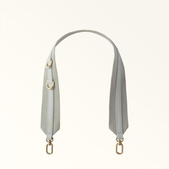 Furla Fiona Schulterriemen Toni Dark Nebbia Gray Blau Stoffband + Sidney-kalbsleder Damen