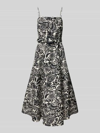 Lauren Ralph Lauren Knielanges Cocktailkleid mit G&uuml;rtel
