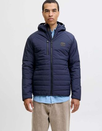 Jack & Jones Hybrid-Jacke in Sky Captain-Grau