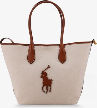 Ralph Lauren Canvas shoulder bag with front logo patch - POLO RALPH LAUREN - gender_Woman