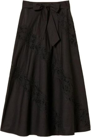 Twinset Femme, Jupes, Noir, Taille: 40 FR Jupe Midi