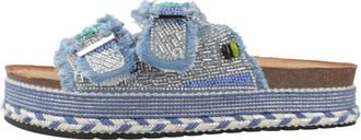 La Strada Femme, Chaussures, Bleu, Taille: 40 EU Sandalia Plataforma Textil