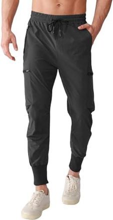 Generic Jogging Homme Pantalon Jogging Homme Pantalon Survetement Homme Confortable Classique - Pantalon Sport Extensible avec Cintrage Cheville - Id&eacute;al Train