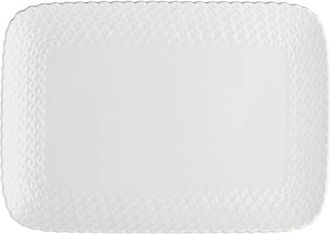 La Porcellana Bianca Die wei&szlig;e Porzellan Tablett Geb&auml;ck cm. 31 x 22 Kollektion Momente