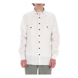 Borriello Overshirt Nigel - - Shirts - Herren - Wei&szlig; - 2XL