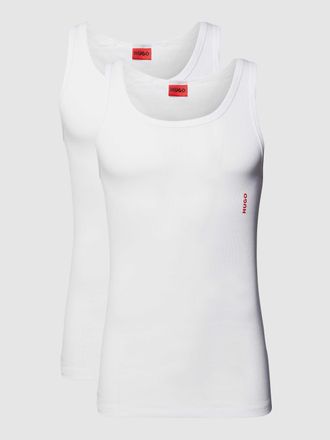 HUGO BOSS Tanktop mit Label-Print im 2er-Pack