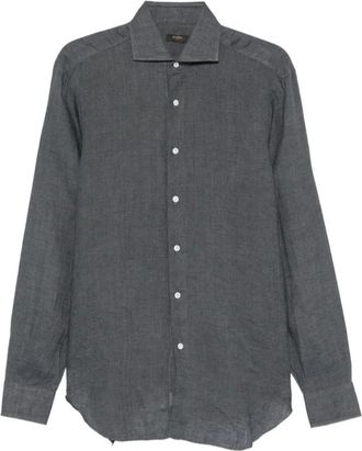 Barba Homme, Chemises, Gris, Taille: L Linen shirt