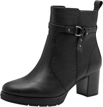 Jana Bottines Femme &agrave; Talon Bloc Vegan, Black, 38 EU