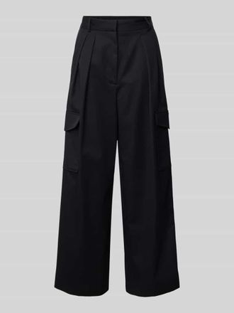 IVY OAK Wide Leg Bundfaltenhose mit Cargotaschen Modell PRESTIGE