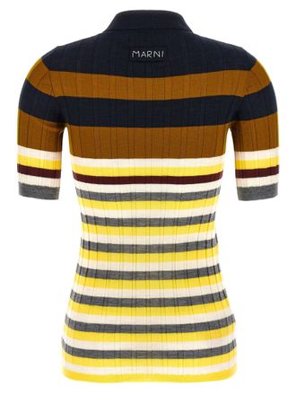Marni Womens Multicolor Virgin Wool Polo Shirt