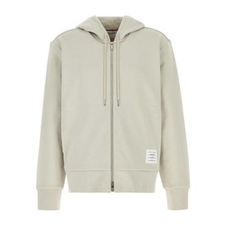 Thom Browne Loopback Jersey 4-Bar Zip Up Hoodie - - Sweatshirts & Hoodies - Herren - Grau - M