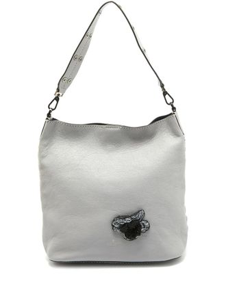 Kate Spade New York sac porté épaule à fleurs appliquées - Gris