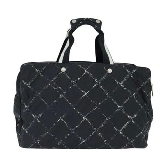 Chanel unisex, Pre-owned, Noir, Taille: ONE Size Sac de voyage en tissu matelass&eacute; Pre-owned