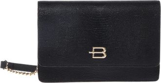 Baldinini Femme, Accessoires, Noir, Taille: ONE Size Lizard Print Wallet with Chain