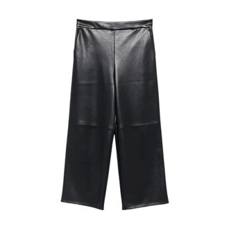 Max Mara Femme, Pantalons, Noir, Taille: 40 FR Amati Pantaloncini in Ecopelle