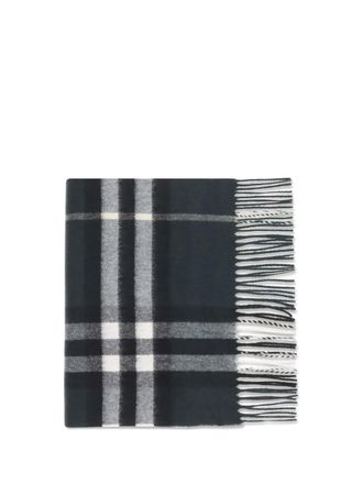 Burberry Cashmere Check Scarf - Green