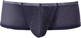 Generic String pour homme - Couleur unie - Haute respirabilit&eacute; et taille basse - Cale&ccedil;on dangle plat avec poche Bulge - Sous-v&ecirc;tements unis - Sous-v&ecirc;tements p