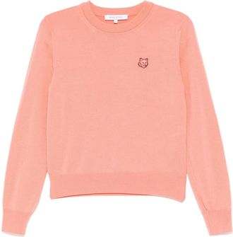 Maison Kitsuné pull à patch Bold Fox - Rouge