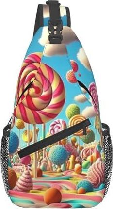 Generic Candy Land Sac &agrave; bandouli&egrave;re de voyage pour homme Sac &agrave; dos de randonn&eacute;e