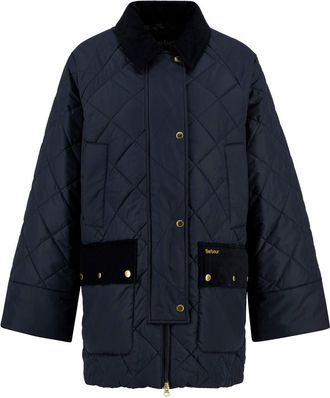 Barbour Damen Steppjacke Aldbrough mit Cordkragen in