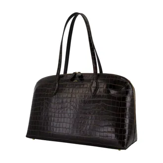 Toteme Womens Day Shopper Shoulder Bag Black Cowhide