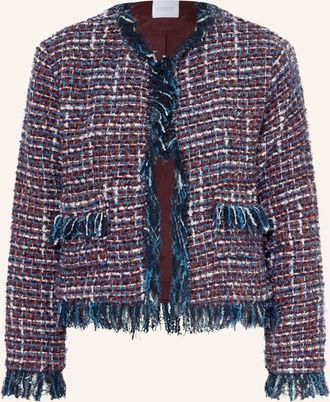 Rich & Royal Kastenjacke Aus Boucl&eacute; blau