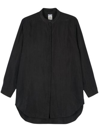 Kristensen Du Nord chemise en soie &agrave; manches longues - Noir