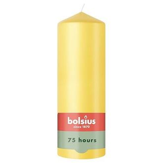 Bolsius Bolsius - Stumpenkerze - Frischgelb - 20cm - 6 St&uuml;ck - Brenndauer 75 Stunden - Mit nat&uuml;rlichen Extrakten - Nat&uuml;rliches Pflanzenwachs - Ohne Palm&ouml;l