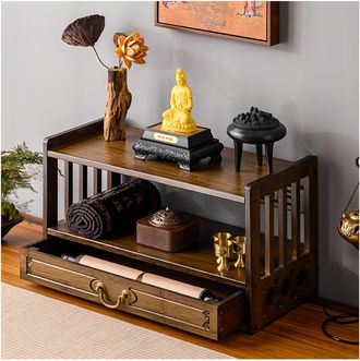 Generic Bambus-Gebetsaltarst&auml;nder, Buddha-Altartisch Mit Stauraum for Kleine Wohnungen Und Reisen, for Aufstellen Von Kerzen, R&auml;uchergef&auml;&szlig;en Und Opfergaben(52