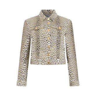 Roberto Cavalli Pop Jaguar Animal-Print Jacke - - Jackets - Damen - Mehrfarbig - XL