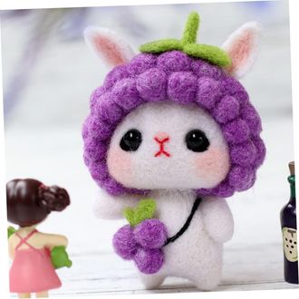 Angoily 9 Sätze Nadelfilzset für DIY Filz Bastelset mit Komplettausstattung Einfache Handhabung Filzen und Sticken für Anfänger Niedliche Tiermotive für Kreat