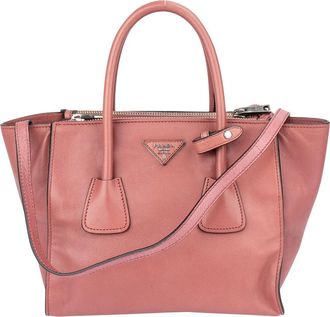 Prada Crossbody Bags - Prada Pink Leather Vitello Handabg - Gr. unisize - in Gold - für Damen