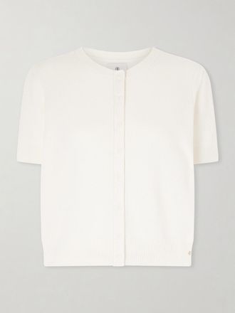 Anine Bing Cardigan &Agrave; Manches Courtes En Cachemire Gracie - Cr&egrave;me