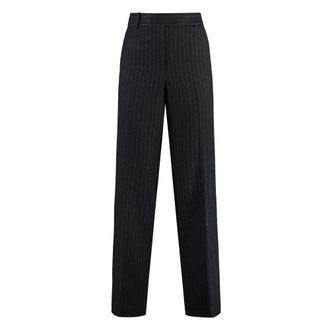Michael Kors Nadelstreifenhose aus Wollmischung - - Trousers - Damen - Grau - M
