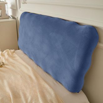 Generic Samtiger unregelm&auml;&szlig;ig dehnbarer Bettkopfteil Bezug Pl&uuml;sch Staubschutzbezug in Unifarbe gepolstert Kopfteil Bezug Schutzh&uuml;lle f&uuml;r Schlafzimmerdekoratio