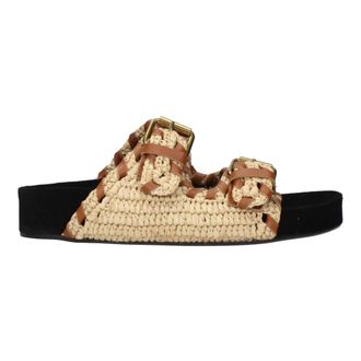 Isabel Marant Beige Raffia Slippers - - Shoes - Damen - Beige - 39 EU