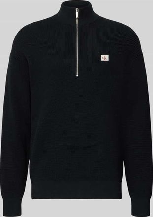 Calvin Klein Jeans Loose Fit Troyer mit gerippten Abschl&uuml;ssen