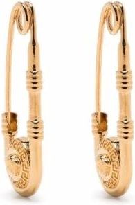 Versace Femme, Accessoires, Jaune, Taille: ONE Size Boucles doreilles avec &eacute;pingle de s&ucirc;ret&eacute; Medusa