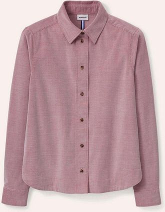 Walbusch Langarmbluse Damen Two-Tone Cord Bluse Boxi Blusenkragen Langarm, modisch, pflegeleicht, atmungsaktiv, w&auml;rmend