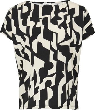 s.Oliver T-Shirt aus Viskosestretch im Relaxed Fit schwarz 42