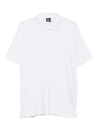 Emporio Armani polo à logo brodé - Blanc