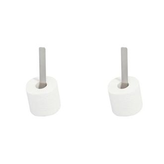 Tiger Colar Reserverollenhalter zum Kleben, Edelstahl geb&uuml;rstet, mit integrierter Klebefolie zur Montage ohne Bohren, 1312930946, 24.3 x 5 x 6.9 cm (Packung